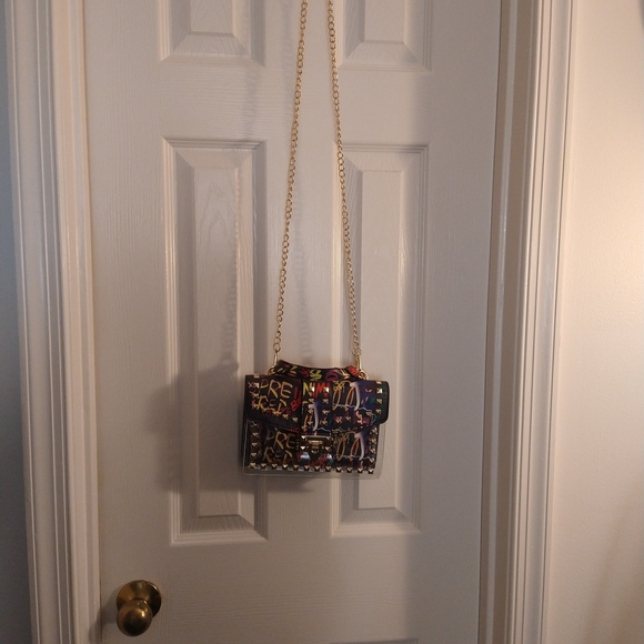 Coach | Bags | Coach Multicolor Crossbody Bag With Gold Chain | Poshmark